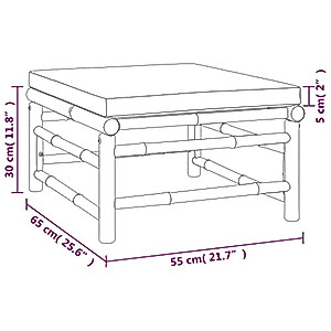 Patio Footstool with Taupe Cushion Bamboo The Ultimate Patio Experience Embrace The Outdoor Luxury
