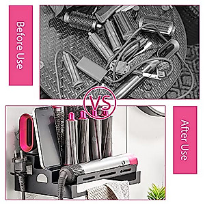 Storage Holder for Dyson,3 Layer Design Hair Airwrap Organizer,Stainless Steel Blow Dryer Holder for Home Bathroom Suitable for All Walls