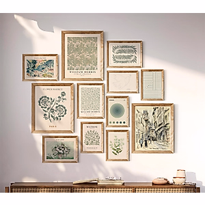 Waschbär Sage Green Room Decor Aesthetic - Green Wall Art Aesthetic Posters, Green Room Decor, Sage Minimalist Poster Set, Boho Prints Wall Collage, Matisse Pictures for Bedroom Decor (UNFRAMED)