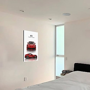 Car Poster Ferrari F40 Supercar Posters Racing Car Canvas Wall Art For Boy's Bedroom SuperCar Wall Decor Frame-style 24x36inch(60x90cm)