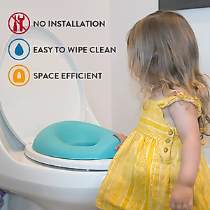Prince Lionheart Tinkle Squish Potty Training Seat - Storm for Boys And Girls, Fits Most Toilets, Non-Slip with Splash Guard