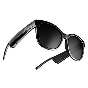 Bose Frames Soprano, Smart Glasses, Bluetooth Audio Sunglasses, with Open Ear Headphones, Cat-Eye, Black