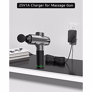 VHBW Massage Gun Charger Replacement for DC 24V or 25.2V Brushless Motor Massage Gun Charging Cord for Hypervolt Taotronics Opove Toloco Legiral Bobbito Phoenix CHIROGUN Cholas Aldom Battery Charger