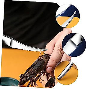Angoily 2 Pcs Shrimp Cutter Household Tools Seafood Tools Stainless Steel Cleaner Shrimp Deveiner Shrimp Peeling Tool Lobster Deveiner Tool Shrimp Cleaner Tool Shrimp Tool Shrimp Line Tool