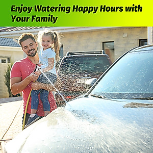 AUTOMAN Garden Hose Nozzle, 2 Pack High Pressure Nozzles, Full Size Pistol Grip Water Sprayer with Threaded Front, Adjustable Spray Water Flow for Car Washing, Plants Watering,Pets Showering, Cleaning