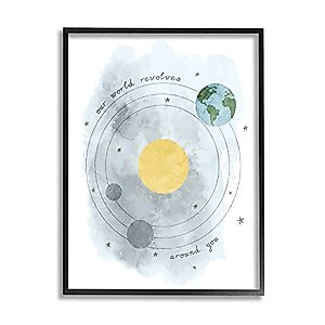 World Revolves Around You Solar System Planetary Illustration,Design by Daphne Polselli