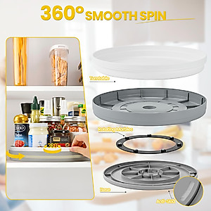TRZZ Lazy Susan Turntable Organizer - 12-Inch Rotating Tray for Spices and Condiments Storage - Organize Kitchen and Fridge with Storage Container for Fridge, Pantry, and Cabinet - 1 Pack