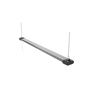 Quarterback 4FT 50W LED Shop Light Linkable with Hexagon Shade Reflector Cover Daylight White 5000K Pull Chain Plug in Workshop Fixture for Garage Workshop Basement