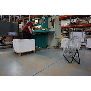 TPI Corporation F24-TE Industrial Workstation Floor Fan, Single Phase, 24" Diameter, 120 Volt
