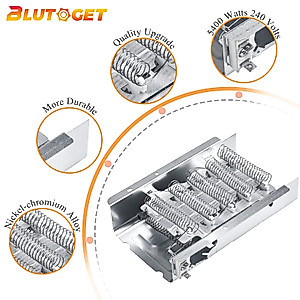 279838 W10724237 Dryer Heating Element Kit for Whirlpool Kenmore Maytag Dryer - 3977767 3392519 Thermostat Fuse 3387134 397793 Thermostat- Replaces PS334313 4531017 MEDX655dW1 WED4815EW1 by Blutoget