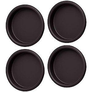 4 Pack Closet Door Finger Pull 2-1/8'', Oil Rubbed Bronze Inset Handle, Easy Snap-in Round Mortise Cup Recessed Door Pull