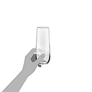 Libbey Stemless Champagne Flute Glasses, 8.5-ounce, Set of 12