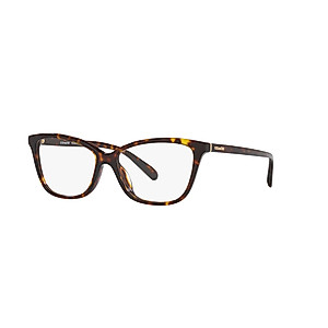 Coach HC6206U Universal Fit Prescription Eyewear Frames, Dark Tortoise/Demo Lens, 54 mm