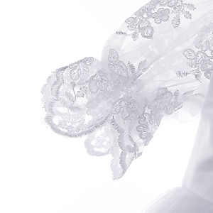 NIMBLE Baby Girls Baptism Delicate Embroideried Gown with Bonnet for 0-12 Months