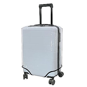 HYPER VENTURE Clear PVC Luggage Cover Full Transparent Suitcase Protector Fits 20 Inch Luggage, S