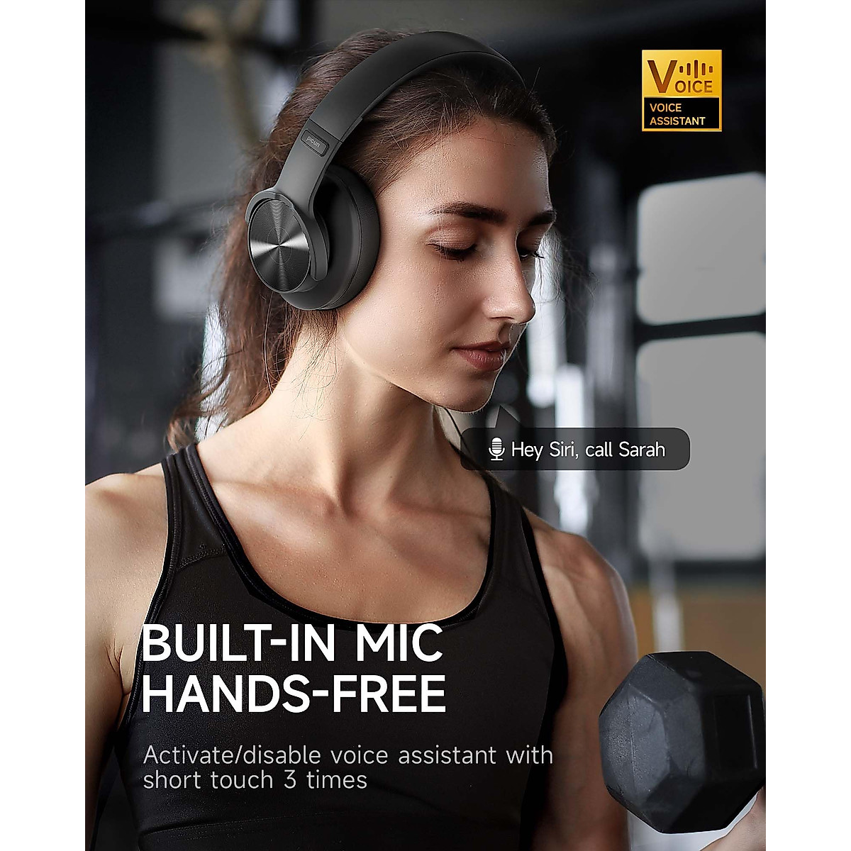 Picun B8 Bluetooth Headphones, 120 Hours Headphones Wireless Bluetooth, Hands-Free Calls, 3EQ & Game Mode, Foldable Headphones Over Ear for Travel Home Office Cellphone PC