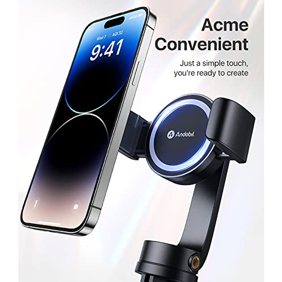 andobil MagStick Selfie Stick Tripod Compatible with MagSafe, [Redefined Phone Tripod] 63.5" Extendable Magnetic Cell Phone Tripod Stand with Wireless Remote, Tripod for iPhone 14 13 12 & All Phones