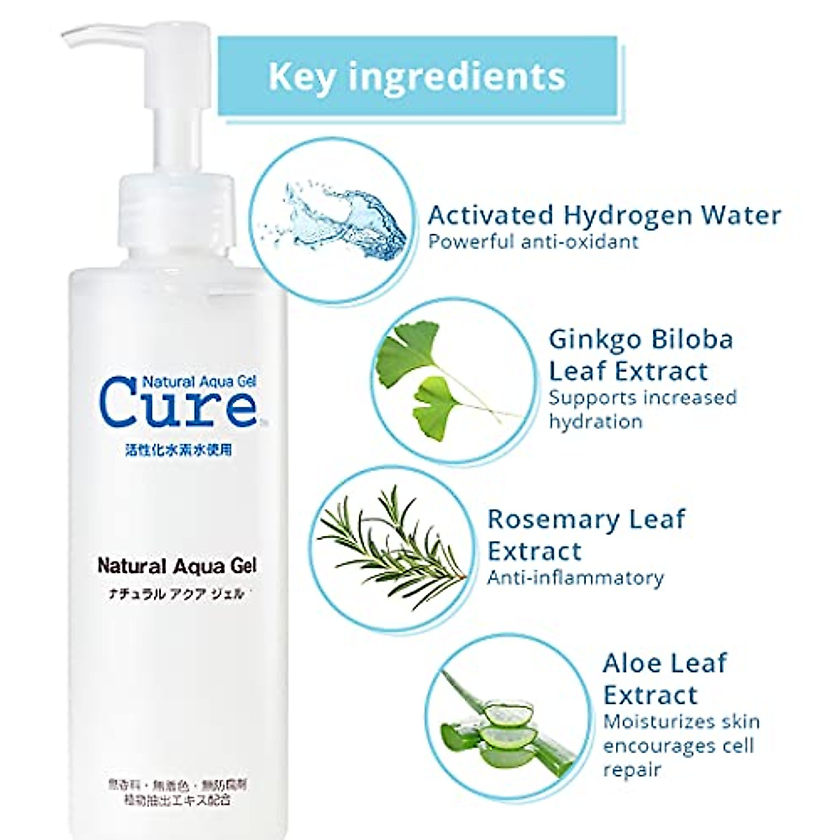 Toyo - Cure Aqua Gel Gentle Exfoliator - Facial/Full-body Peeling Gel, Water-based Exfoliator, Dead Skin Remover for Bright, Youthful Skin, 250ml. - 1 Pack