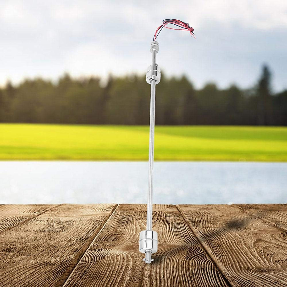 Liquid Level Sensor, DC 0-110V Large Size Stainless Steel Double Ball Switch Water Level Controller Sensor Switch for Water ,Pool,Sink,Fish ,etc(400mm)