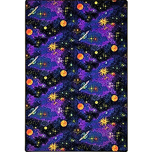 Joy Carpets Fluorescent Space Explorer 6' x 6' Area Rug