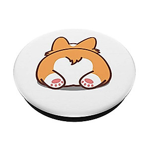 Funny Corgi Butt PopSockets PopGrip: Swappable Grip for Phones & Tablets