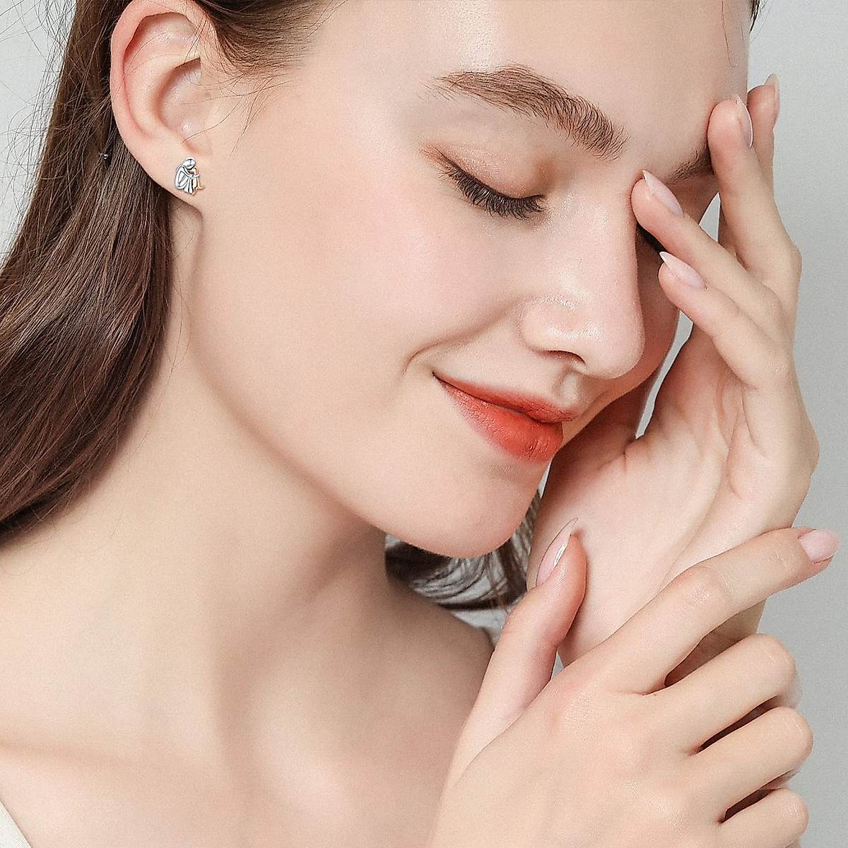 JUSTKIDSTOY Hypoallergenic Dog Earrings 925 Sterling Silver Cute Animal Dog Stud Earrings Dog Jewelry Gifts for Women Dog Lover