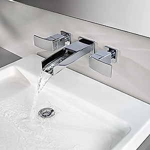 Pfister Bath Accessories LG49DF1C Kenzo 2-Handle Wall Mount Bathroom Faucet in Polished Chrome