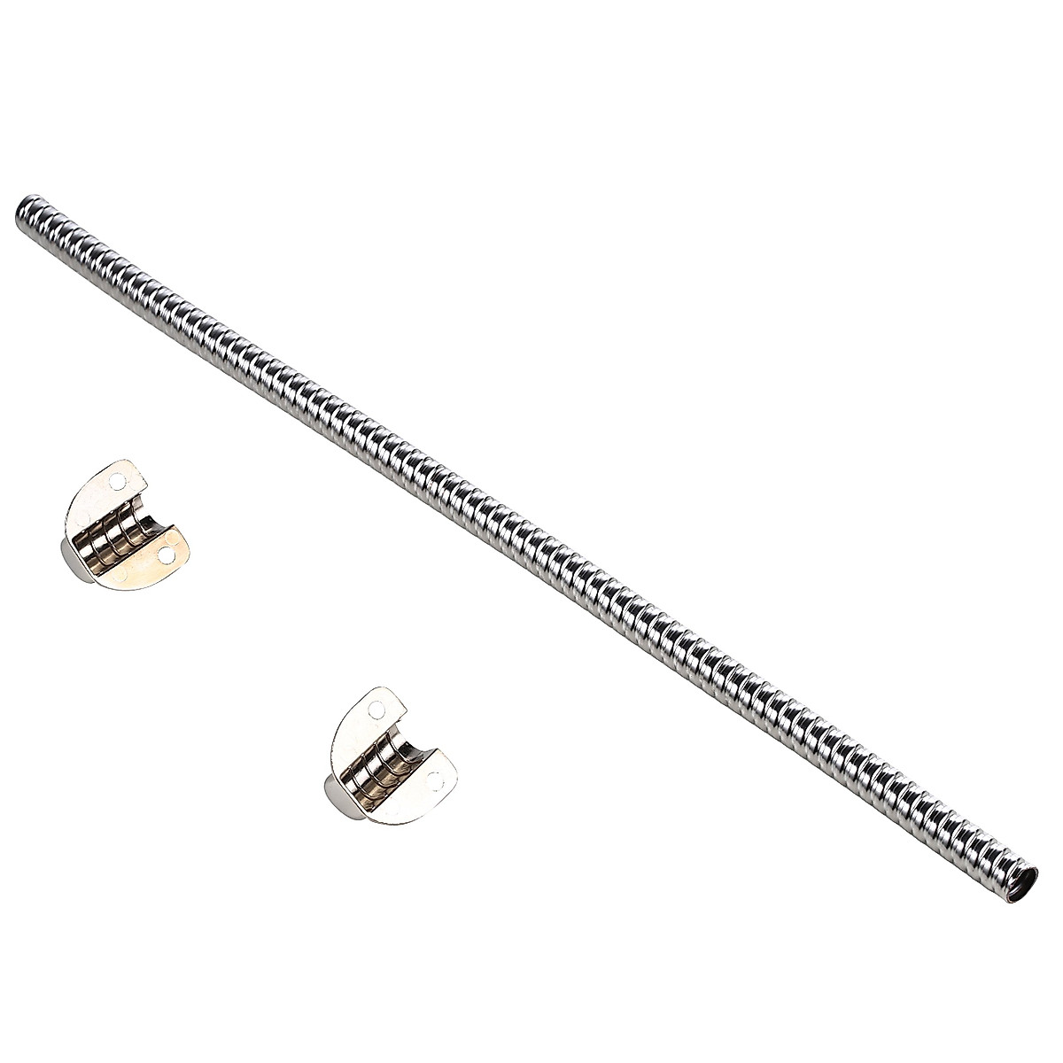 UHPPOTE Flexible Armored Door Loop Wire Protector with Alloy Ends (16" Long, 1/2" OD)