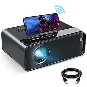 Mini Projector for iPhone, ELEPHAS 2023 WiFi Movie Projector with Synchronize Smartphone Screen, 1080P HD Portable Projector Supported 200" Screen, Compatible with Android/iOS/HDMI/USB/SD/VGA