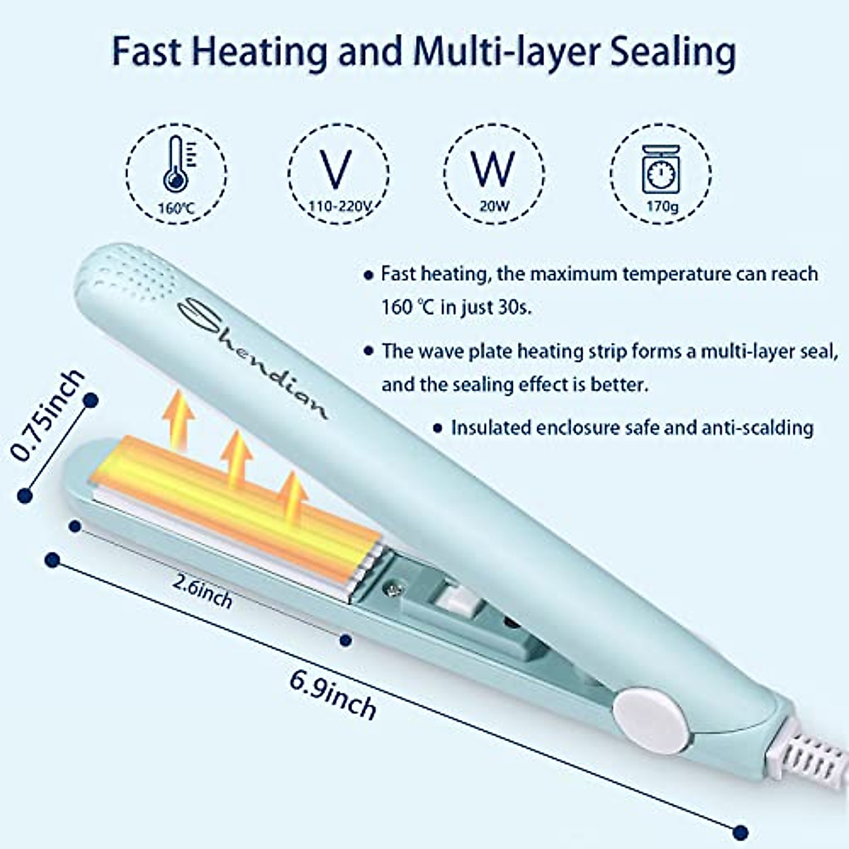 Bag Sealer - Portable Handheld Heat Vacuum Sealers,Mini Plastic Sealing Machine for Food Storage,Plastic Bags, Snack Bags, Chip Bags(Black)