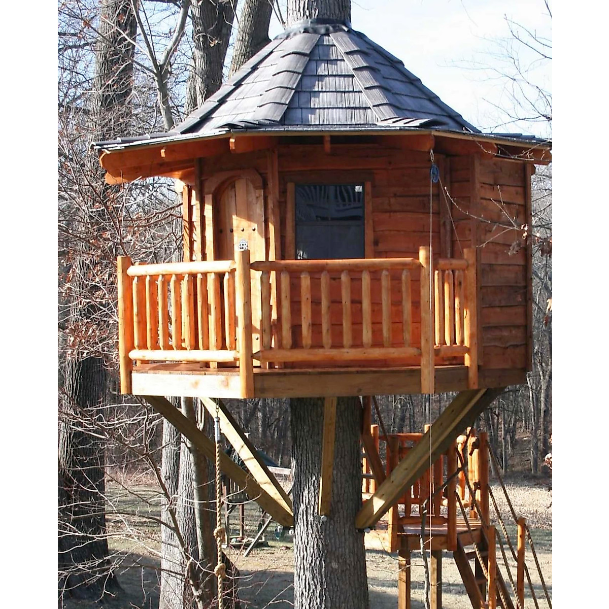 The Rio Grande © : 12' Octagonal Treehouse Plan