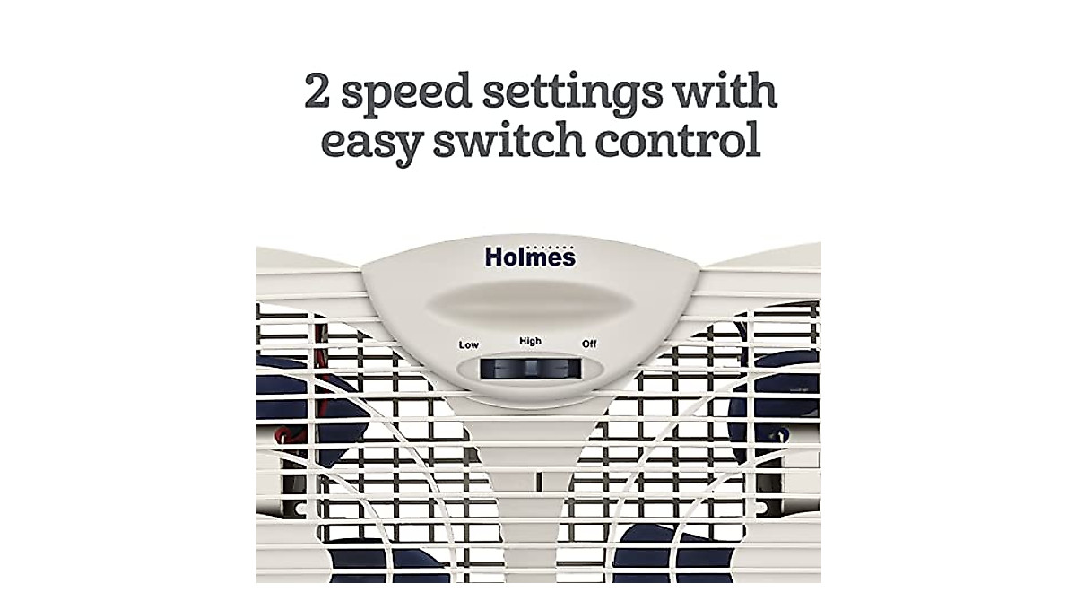 HOLMES Dual Blade Window Fan - Optimal Airflow & Control