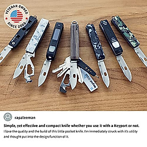 Keyport NEBA Knife - Keychain Knife with Removable Pocket Clip | Small EDC Utility Knife for Men & Women | Premium Keychain Pen Knife | Folding Multitool Knife for Pivot Key Organizer