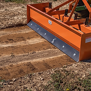 Titan Attachments 3 Point 7FT Rear Box Blade Scraper Grader, Category 0 and 1 Hitch Tractor Attachment, 7 Scarifier Teeth, Reversible Cutting Edge