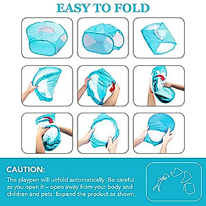 PrimePets Guinea Pig Playpen, Small Animal Playpen, Foldable Cat Cage Tent with Zipper Cover, Portable Waterproof Pop-Up Play Yard Fence for Rabbit Hamster Rabbit, Indoor Small Pet Exercise Pen