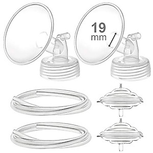 Maymom Pump Parts Compatible with Spectra S2 Spectra S1 9 Plus Breastpump Not Original Spectra Pump Parts Replace Spectra S2 Accessories and Spectra Flange. Inc Flange Backflow Protector Tubing (19mm)