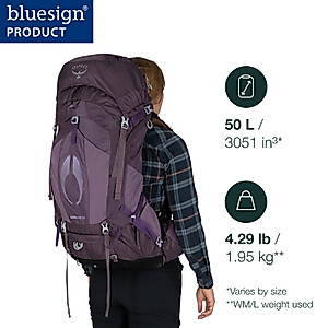 Osprey Aura AG 50 Women's Backpacking Backpack, Enchantment Purple, Medium/Large