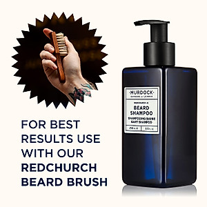 Murdock London Beard Shampoo with Natural Oils - Sulphate Free Shampoo Protects and Soothes Skin & Hair - 8.5 oz