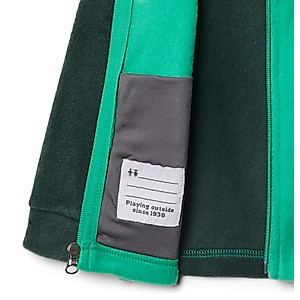 Columbia Toddler Boys Steens Mountain II Fleece, Dark Lime/Spruce, 2T