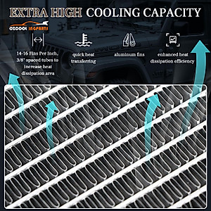 OzCoolingParts Pro 89-93 Dodge D/W 250 350 Series Radiator, 55mm 3 Row Core Aluminum CC1198 Radiator for 1989-1993 90 91 92 Dodge D250 D350 W250 W350 5.9L L6 Diesel Turbo