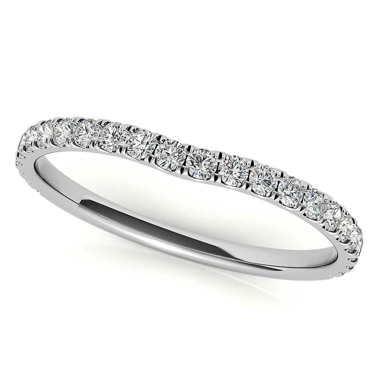 10K Solid White Gold Handmade Engagement Ring 1 CT Cushion Cut Moissanite Diamond Solitaire Wedding/Bridal Ring for Womens/Her Propose Ring Set (4)