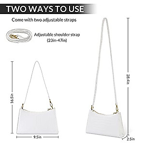 sembook Shoulder Bag For Women Crossbody Purse Clutch Crossbody Small (White)