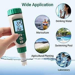 Digital Salinity Meter,Electronic Waterproof Water Quality Temp Test Meter ,0.00ppt-9.99ppt, 10.0ppt-50ppt Seawater Pool Aquarium Fish Multifunction Salinity Guage