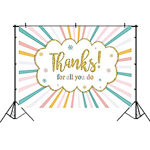 Lofaris Thanks for All You Do Photo Backdrop Thank You Party Background Thanks to Staff Teachers Professors Doctors Photo Banner Happy Retirement National Nurse's Day Party Supplies 7x5ft