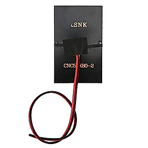 Agatige 5PCS Mini Solar Cells, DC 2V 300mA Mini Solar Panels Solar Battery Charger Mini Polysilicon Solar Cells DIY Electric Toy Materials Photovoltaic Cells with Wires for Solar Power, 80x50mm