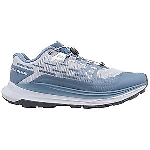 Salomon Women's Ultra Glide Trail Running Shoes for Women, Ebony/Blue/Grey, 9