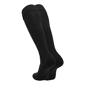 TCK Soccer Socks Premier Breathable Fold Down (Black, Large)