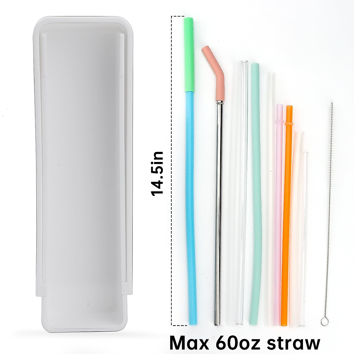 UXIETIN Expandable Straw Organizer Drawer for Cabinet,Reusable Extra Long Straw Drawer Organizer Fits for 60oz Stanley Long Straw