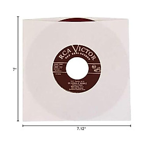 (1000) Archival Quality Acid-Free Heavyweight Paper Inner Sleeves for 7" Vinyl Records #07IW
