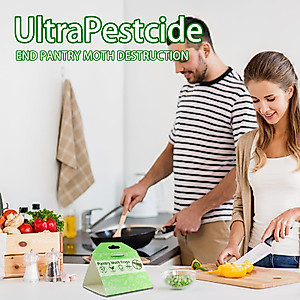 UltraPestcide Pantry Moth Traps with Pheromones, 6 Pack - Sticky Glue Moth Traps for House Kitchen, Indoor Pantry Moth Killer, Premium Attractant Moth Pheromone Traps